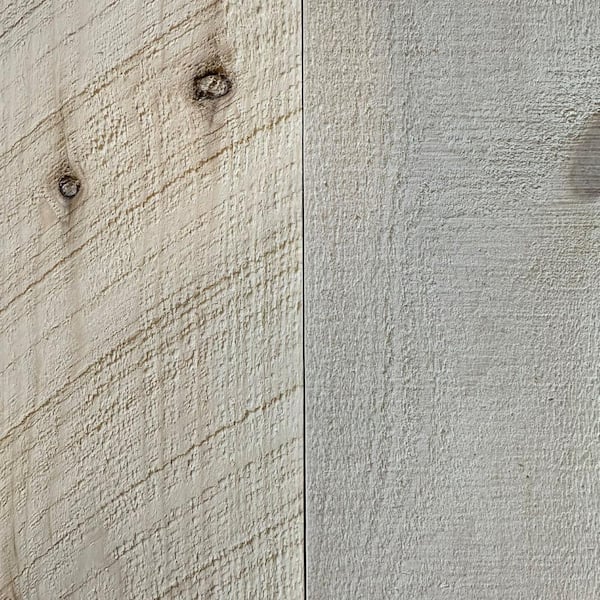 CDA Wood 1 in. x 4 in. x 8 ft. Whitewash Pine Barnwood Trim Board ...
