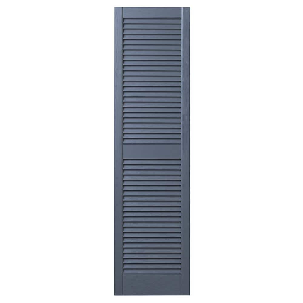 Ply Gem 15 in. x 47 in. Open Louvered Polypropylene Shutters Pair in ...