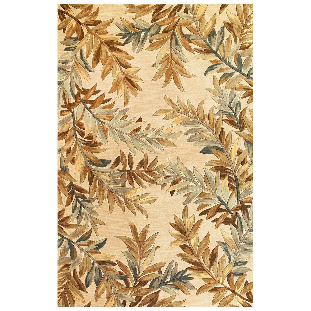 Kas Rugs Southern Branch Ivory 7 ft. 9 in. x 9 ft. 6 in. Area Rug ...