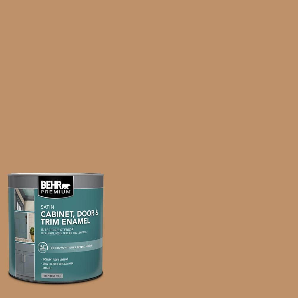 BEHR PREMIUM 1 qt. #HDC-CL-15 Burnished Caramel Satin Enamel Interior ...