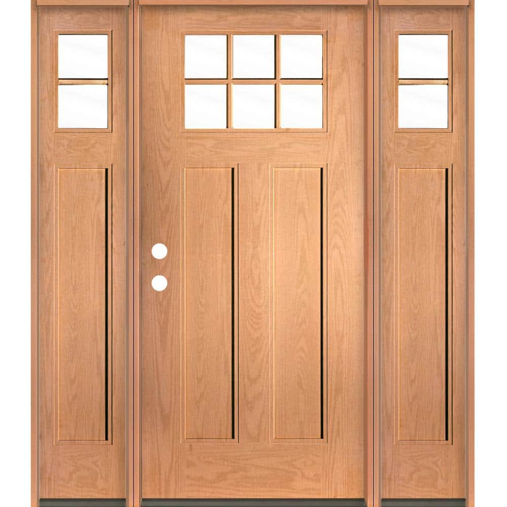 Krosswood Doors PINNACLE Craftsman 64 in. x 79 in. 6-Lite Right-Hand ...
