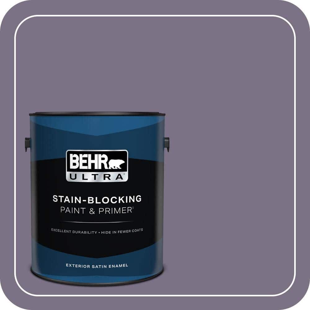 BEHR ULTRA 1 gal. #660F-6 Peruvian Violet Satin Enamel Exterior Paint ...