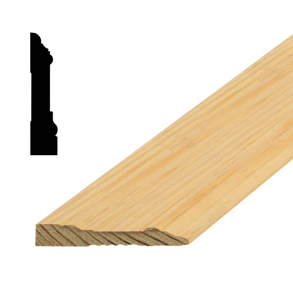 Builder's Choice OP535 11/16 in. x 3-1/2 in. Random Length Solid Pine ...