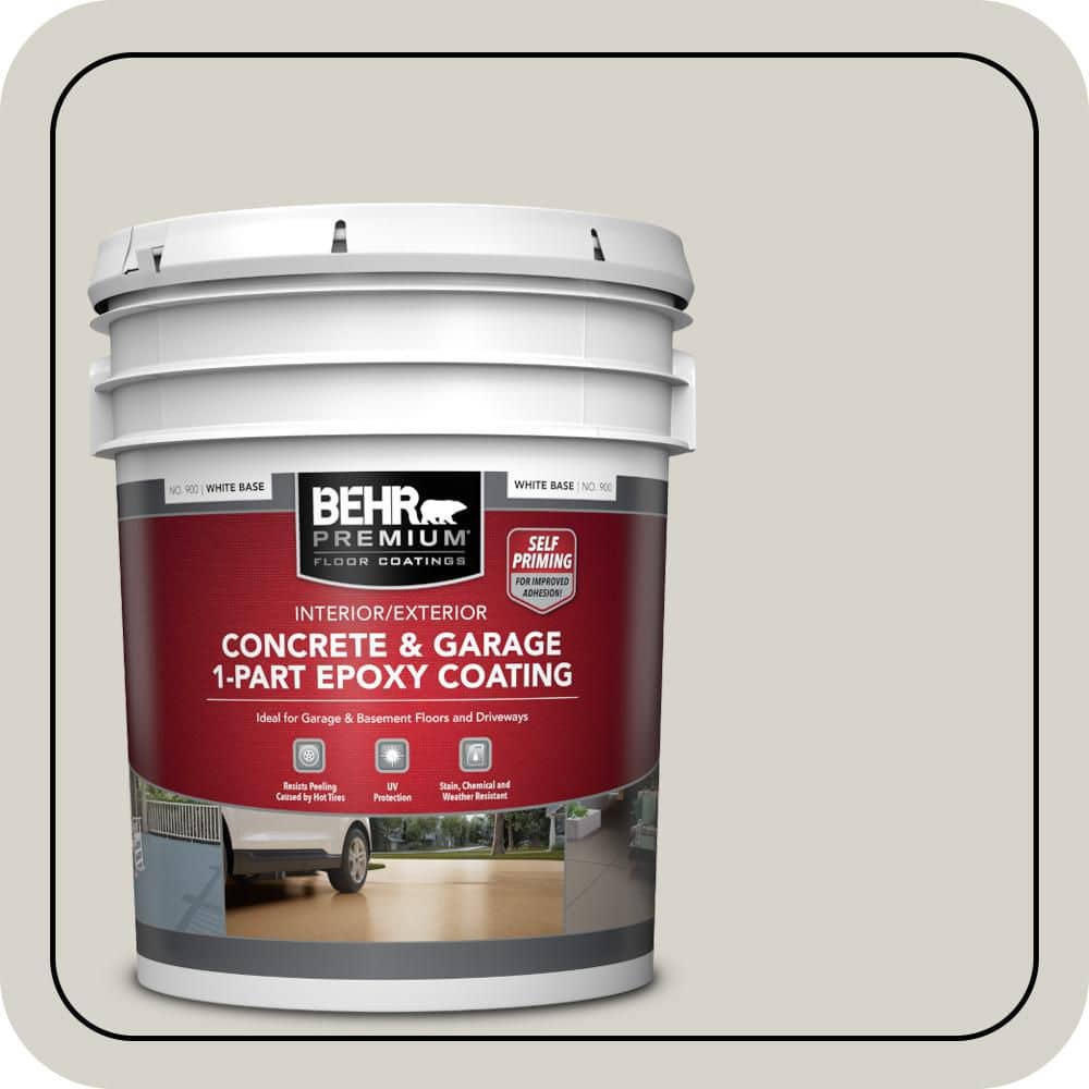 BEHR PREMIUM 5 gal. #PPU25-10 Soft Secret Self-Priming 1-Part Epoxy ...