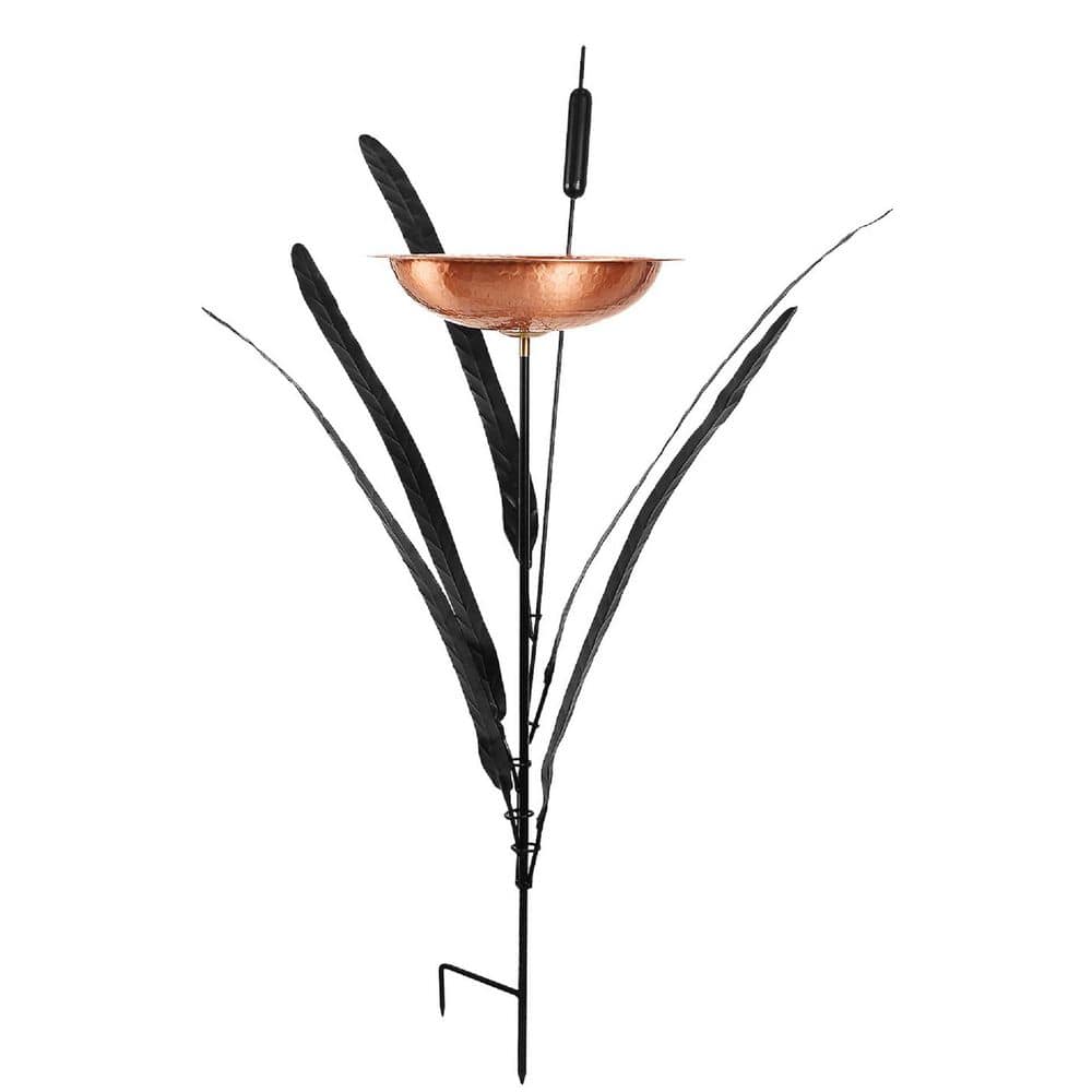 Achla Designs Single Cattail Birdbath With 1 Bowl and Stake 50 in. Tall ...