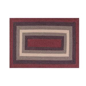 Better Trends Woodbridge Oval Braid Collection Cranberry 27" x 48" Oval ...