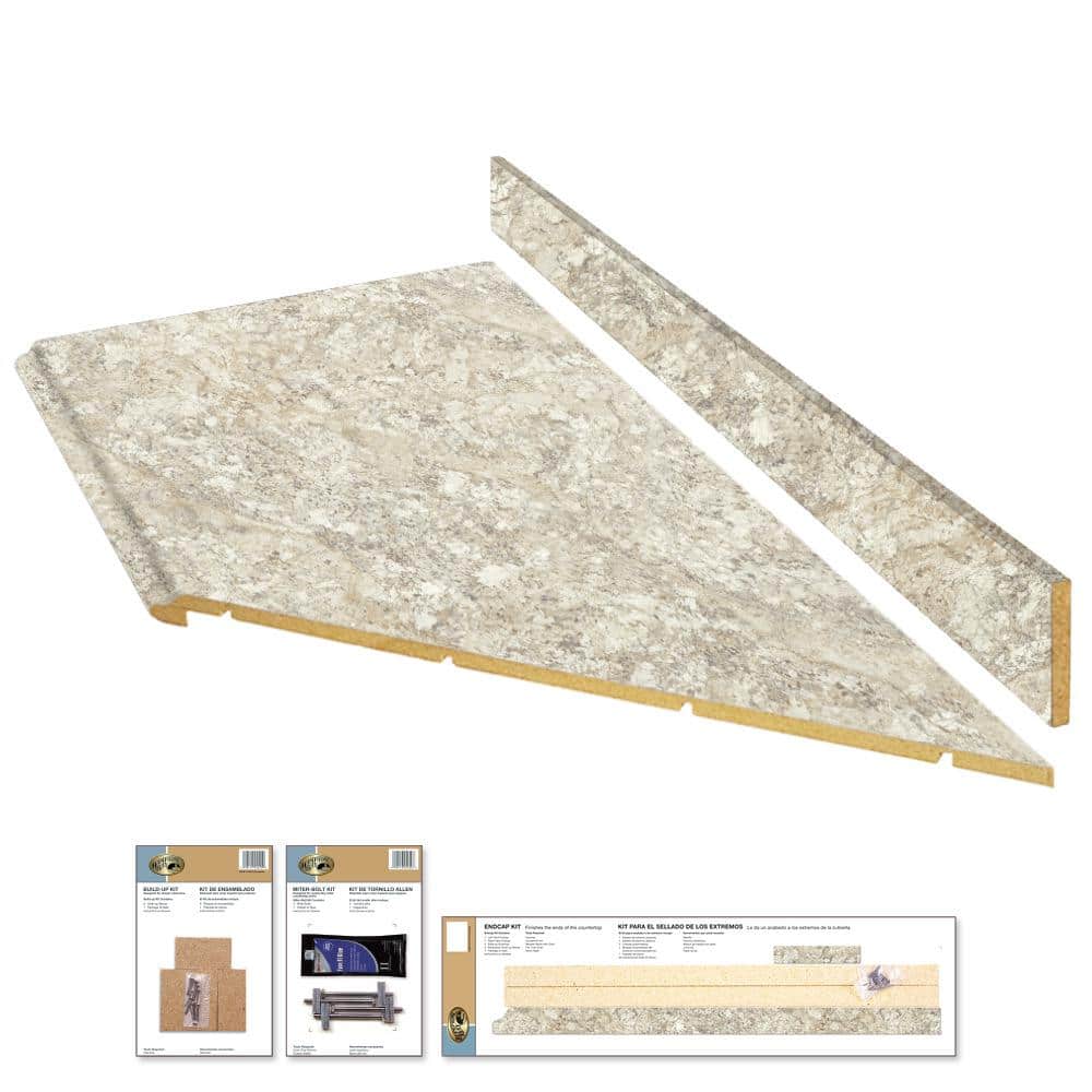 Hampton Bay 8 ft. Right Miter Laminate Countertop Kit Included in ...