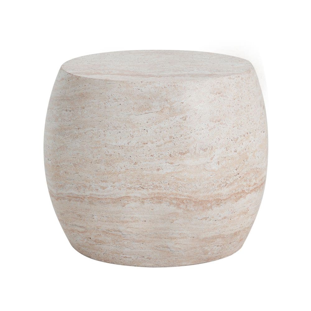 Outdoor/Indoor Beige Lightweight Concrete Side Table BFDATENUM679 - The ...