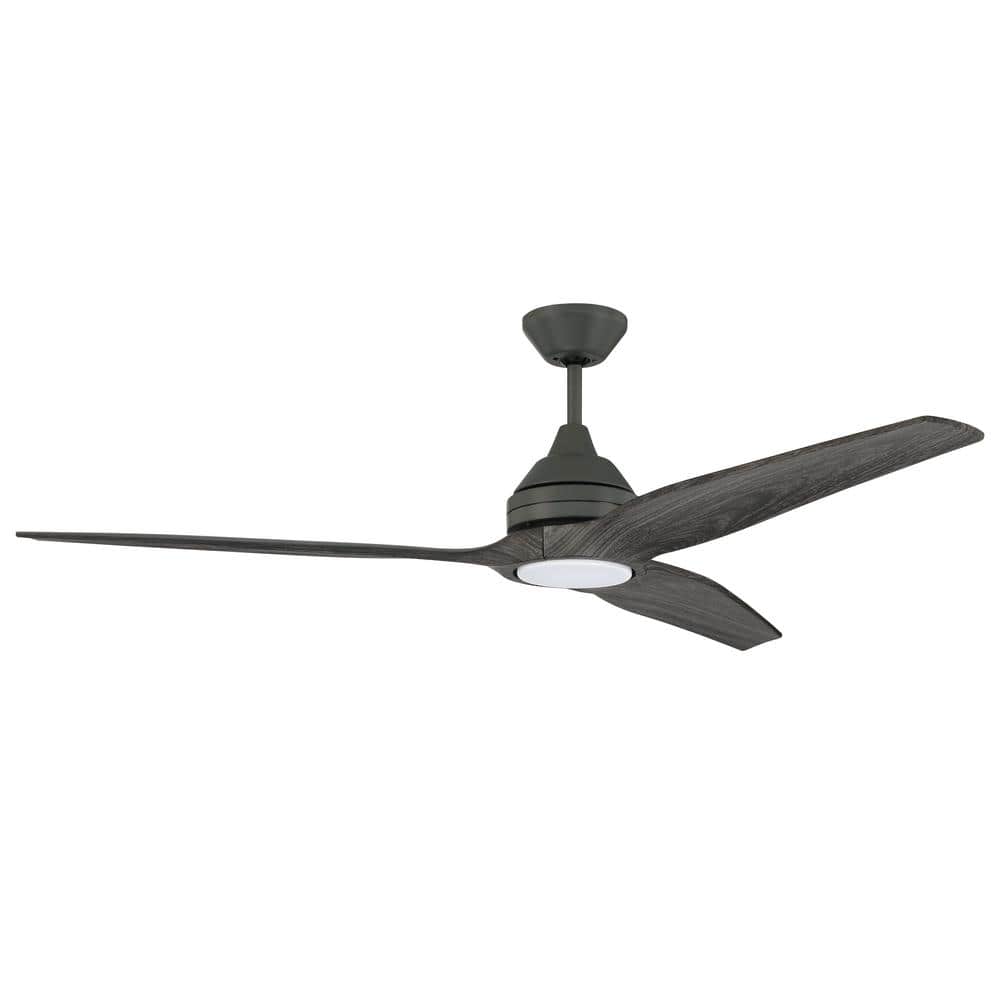 CRAFTMADE Limerick 60 in. Indoor/Outdoor Aged Galvanized Ceiling Fan ...