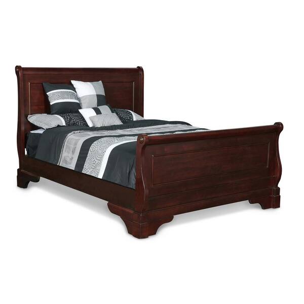 NEW CLASSIC HOME FURNISHINGS Versailles Bordeaux Brown King/Queen Bed ...