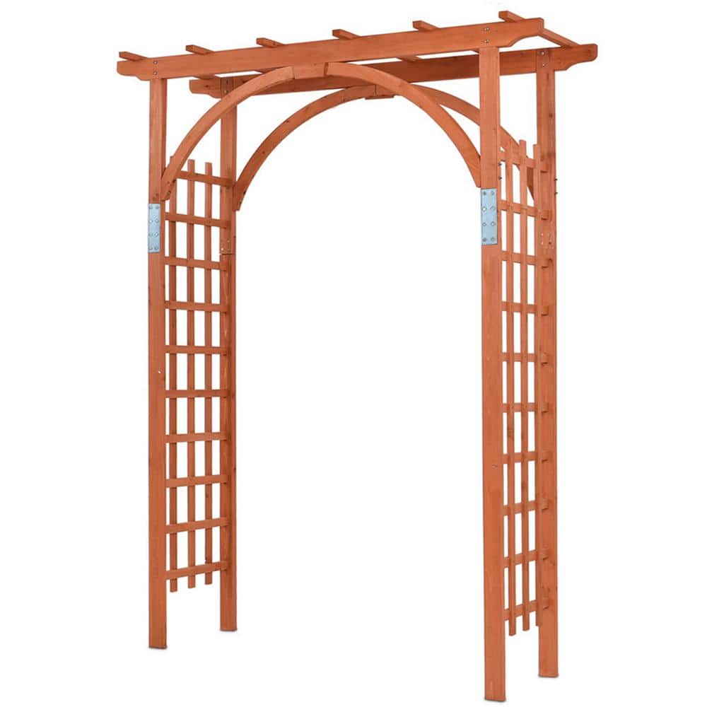 Alpulon 85 in. x 23.6 in. x 63 in. Fir Wood Garden Arbor for Climbing ...