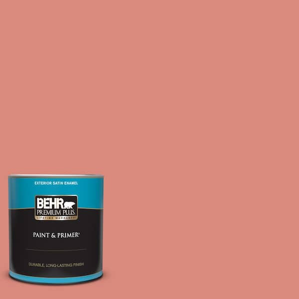 BEHR PREMIUM PLUS 1 qt. #M170-5 Indian Sunset Satin Enamel Exterior ...