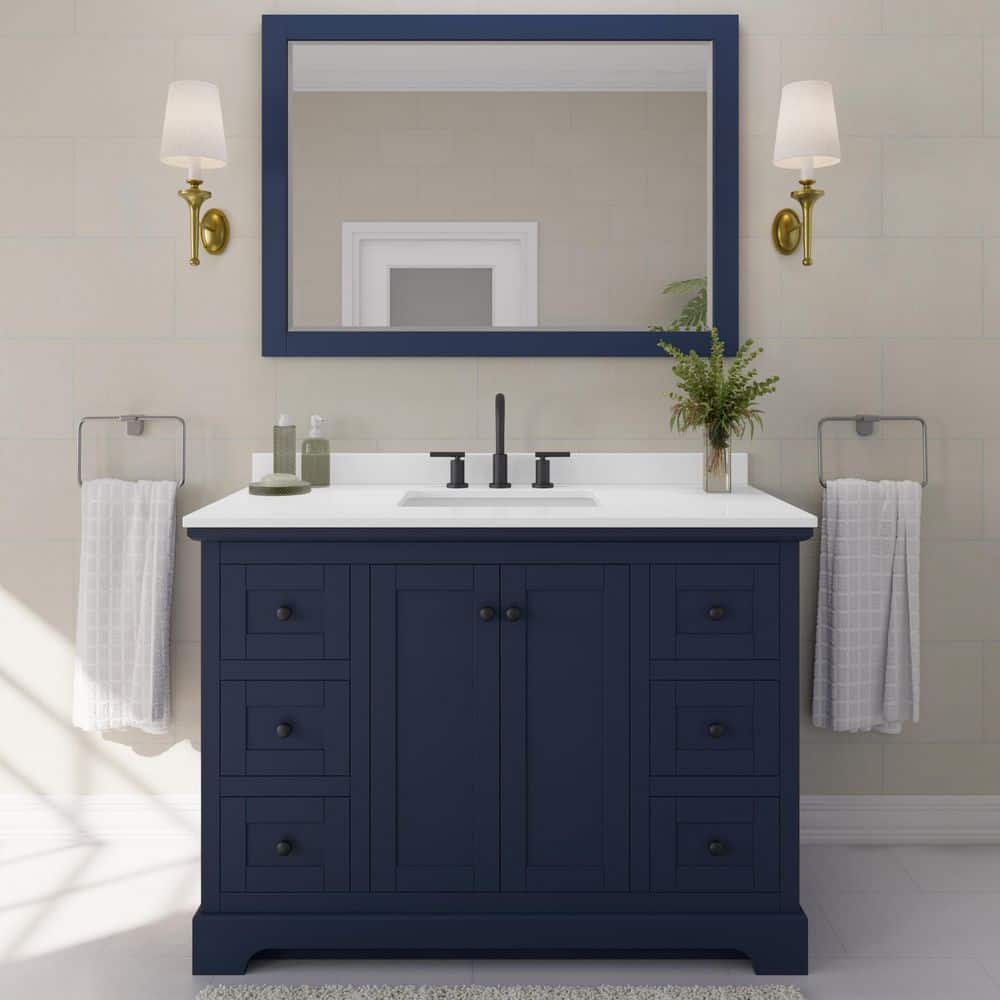 Wyndham Collection Avery 48 in. W x 22 in. D x 35 in. H Single Bath ...