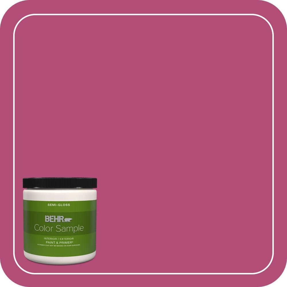 BEHR PREMIUM PLUS 8 oz. #P120-6 Diva Glam Semi-Gloss Interior/Exterior ...