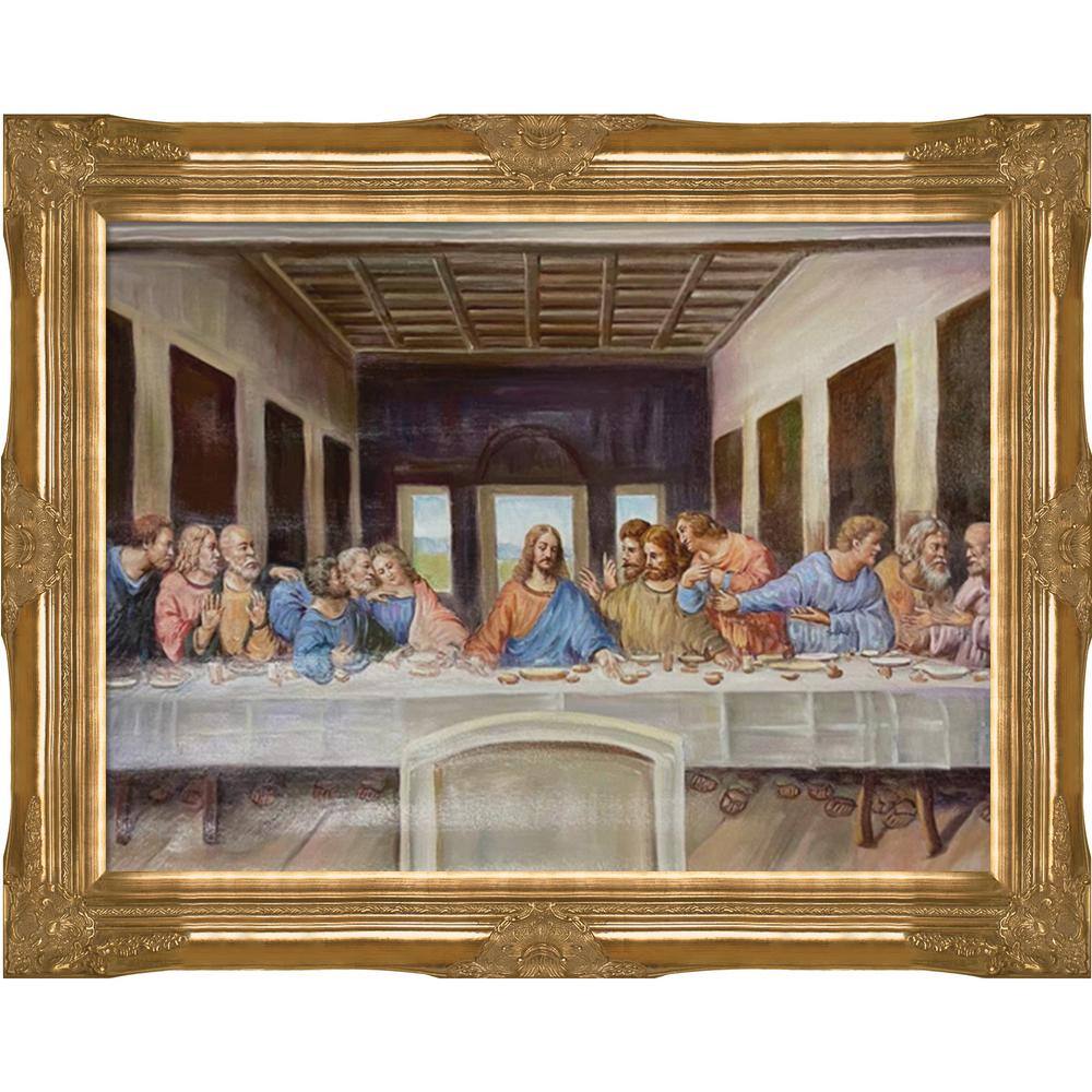 LA PASTICHE Last Supper by Leonardo Da Vinci Victorian Gold Framed ...