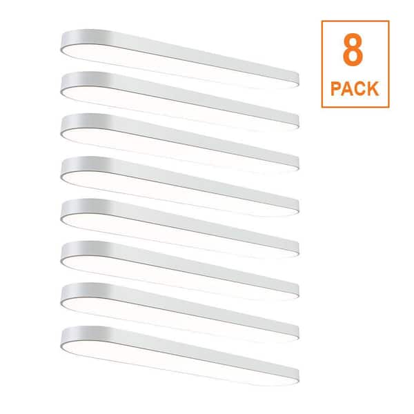 Reviews for Commercial Electric 8-Pack 4 ft. x 10 in. LED Flush Mount ...