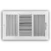 Everbilt 14 in. x 8 in. 3-Way Steel Wall/Ceiling Register in White ...