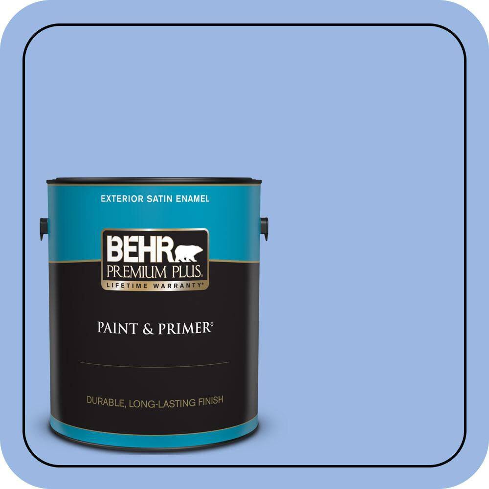 BEHR PREMIUM PLUS 1 gal. #P530-3 Honest Satin Enamel Exterior Paint ...