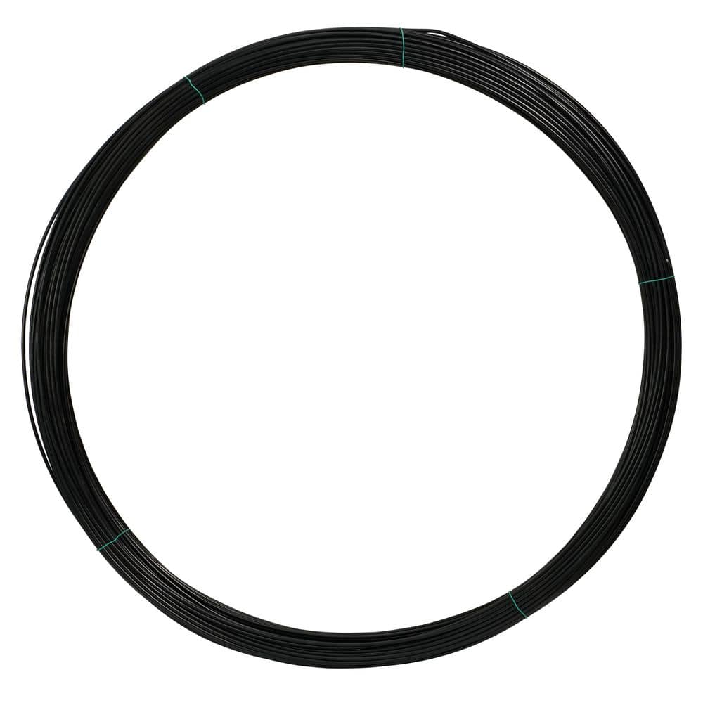 Fencer Wire 328 ft. Long 9-Gauge Black Galvanized Steel Chain Link ...