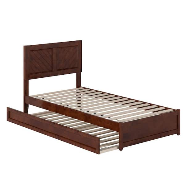 AFI Clayton Walnut Brown Solid Wood Frame Twin XL Platform Bed with ...