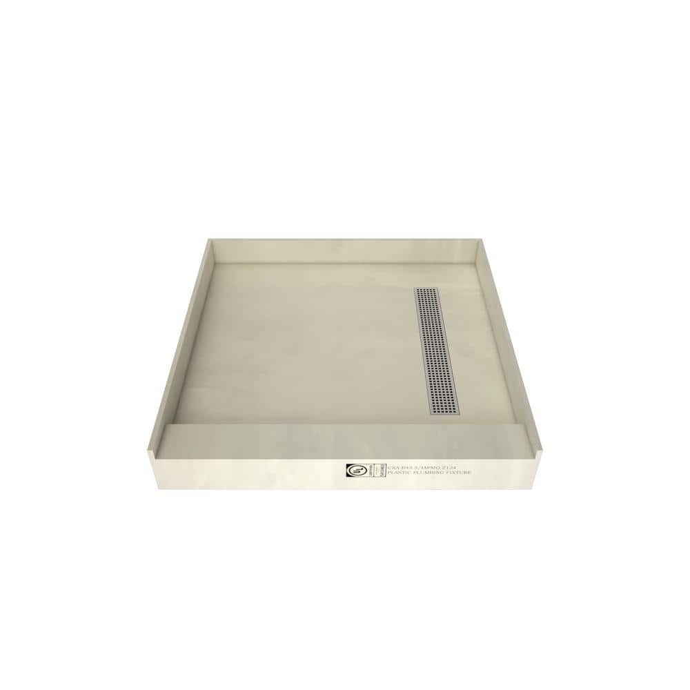Tile Redi Redi Trench 48 in. L x 48 in. W Single Threshold Alcove ...