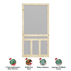 ARK DESIGN 36 in. x 80 in. Universal Unfinished Solid Pine Wood ...