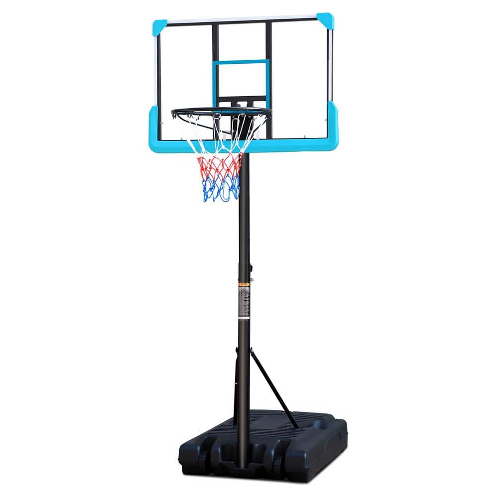 Otryad 36 in. Portable Poolside Black Basketball Hoop Swimming Pool, 4 ...