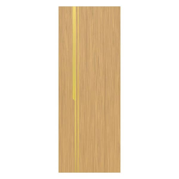 VILLAR HOME DESIGNS 24 in. x 96 in. Solid Core Sandy Oak Natural Wood ...