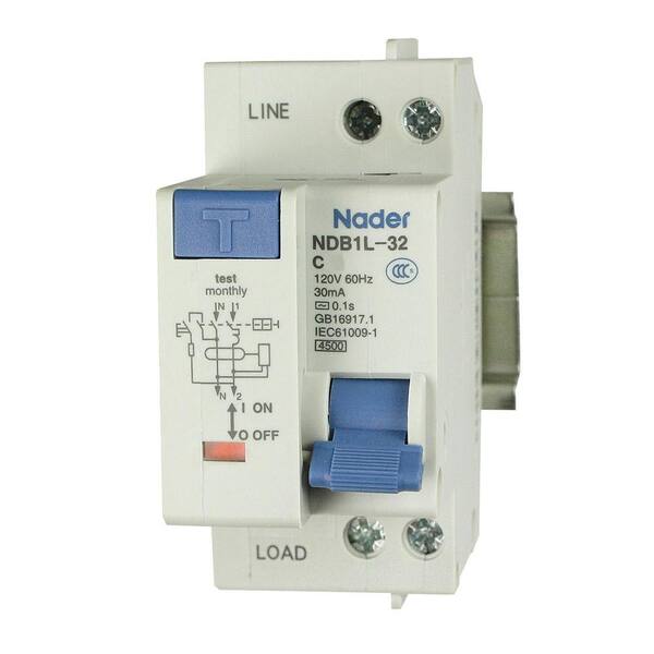 ASI 16 Amp 120Vac 1-Pole GFCI Circuit Breaker DIN Rail Mount NDB1L-32C-16-120V - The Home Depot