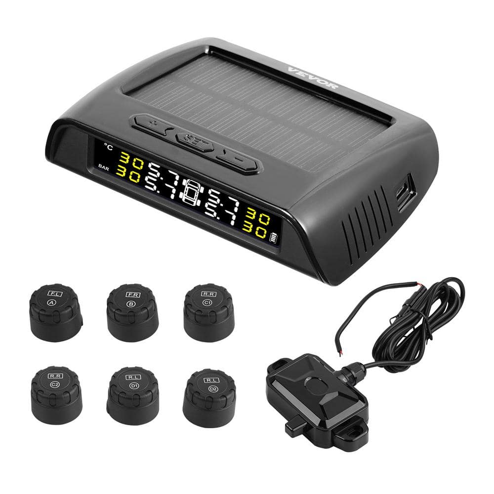 VEVOR RV Tire Pressure Monitoring System,7.3-116 PSI Trailer TPMS ...