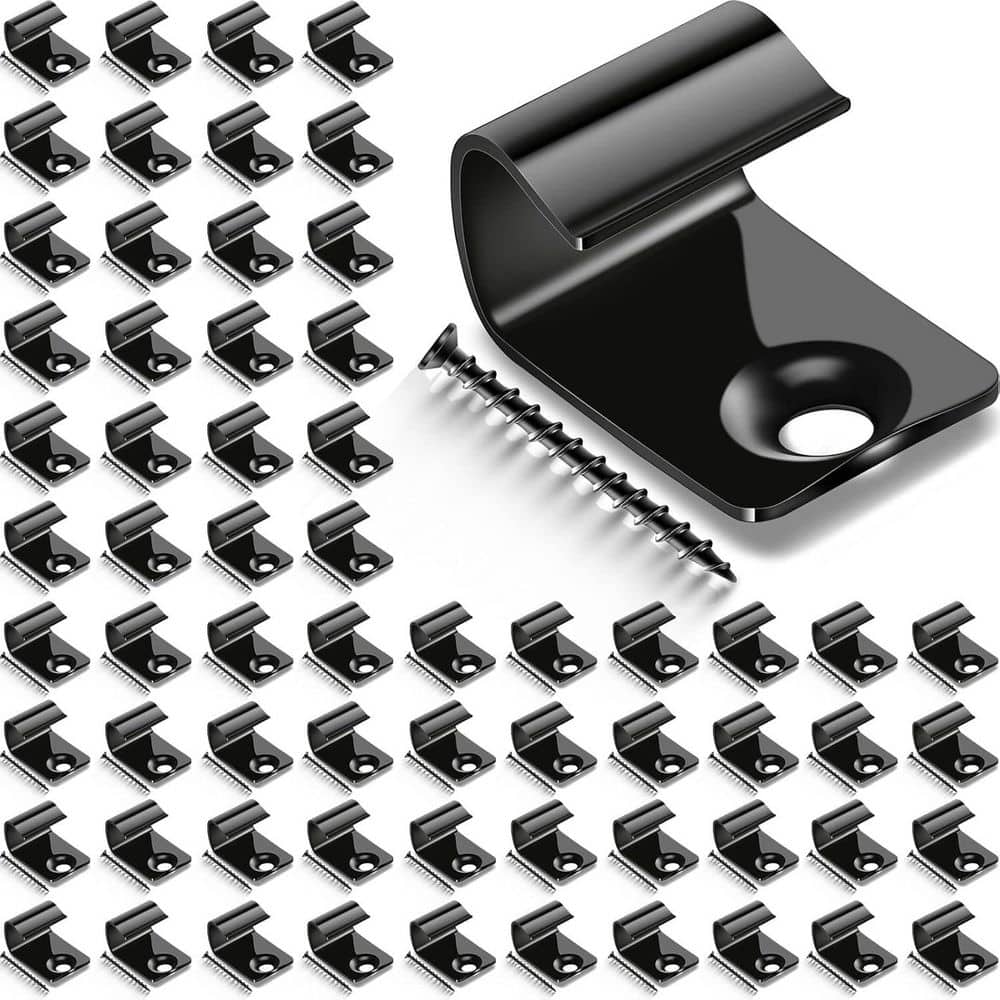 Afoxsos Stainless Steel Black Starter Deck Clips with Screws for ...