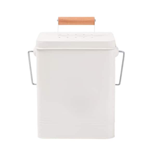 Justincity 1.7 Gal. Indoor Countertop Compost Bin with Lid and Carbon ...