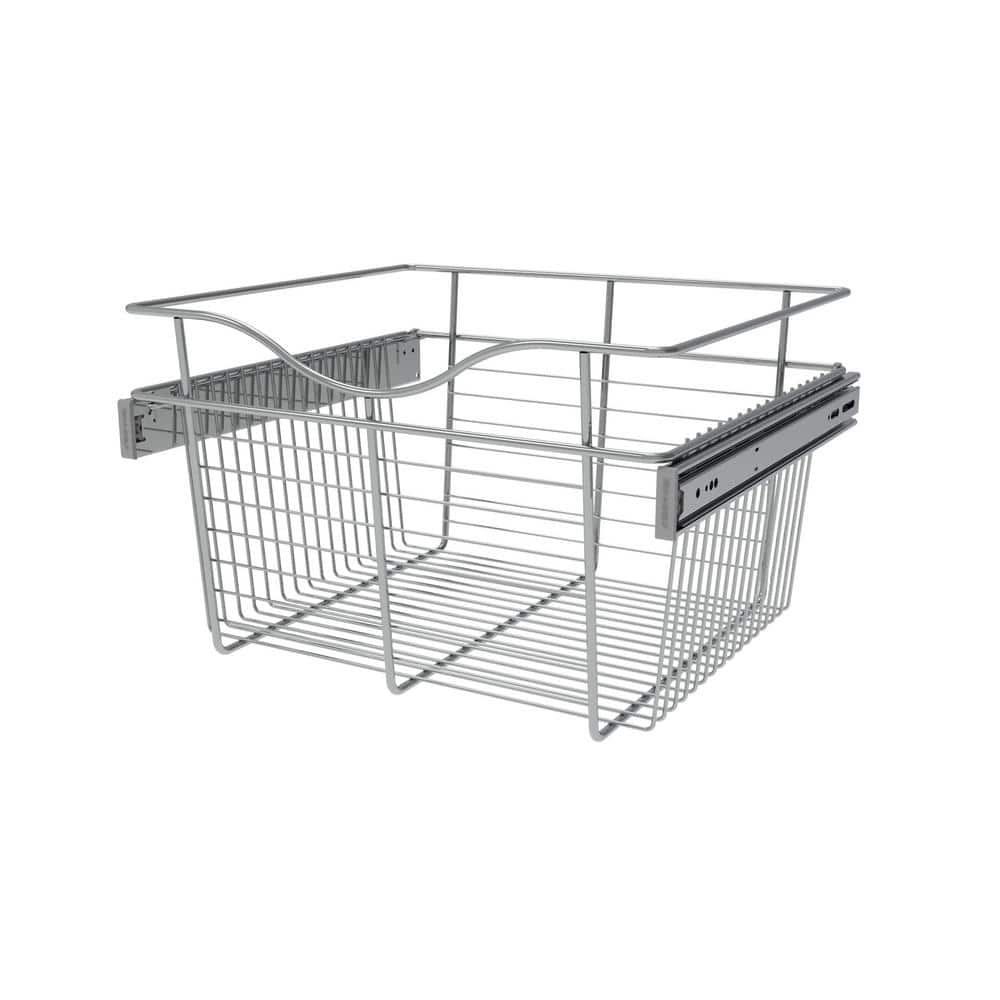 Rev-A-Shelf 11 in. H x 18 in. W Chrome Steel 1-Drawer Wide Mesh Wire ...
