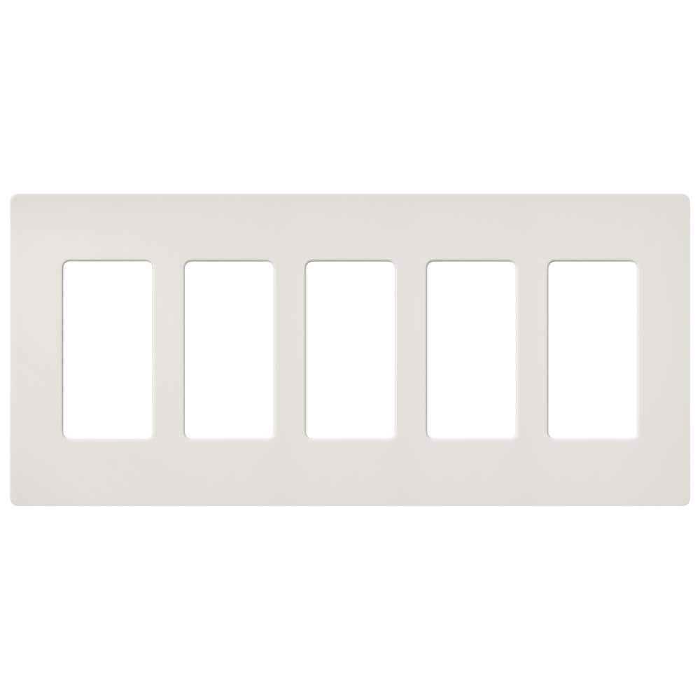 Lutron Claro 5 Gang Wall Plate for Decorator/Rocker Switches, Satin ...