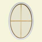FrontLine 34 in. x 54 in. Oval White 4-9/16 in. Jamb 3-1/2 in. Interior ...