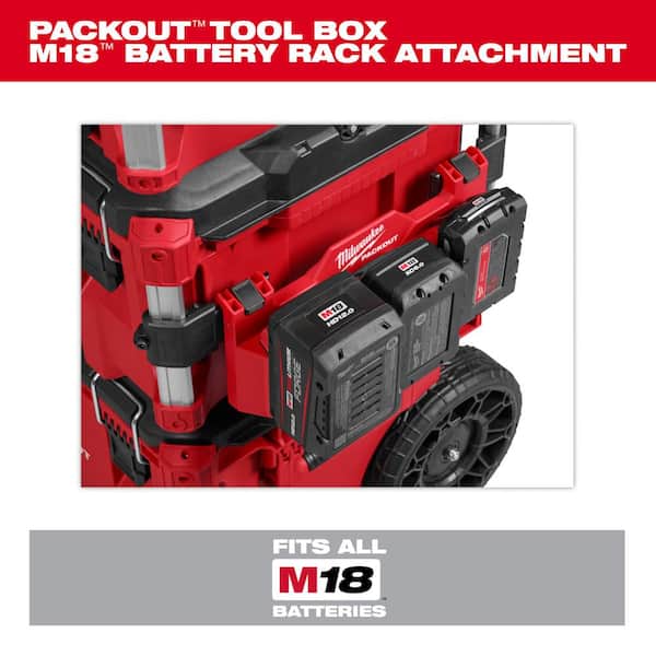 Milwaukee PACKOUT M18 Battery Tool Box Rack Attachment 48-22-8603 - The ...