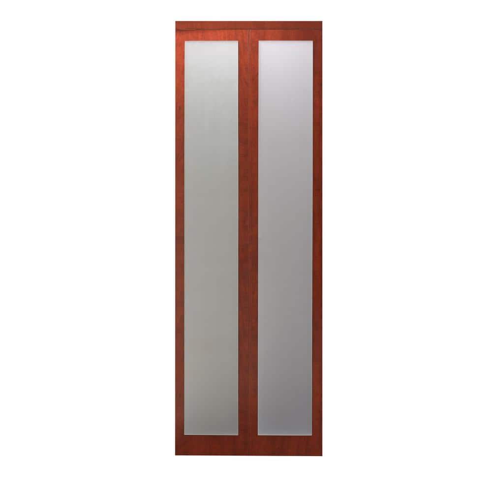 Impact Plus 24 in. x 96 in. Mir-Mel Mirror Solid Core Cherry MDF Full ...