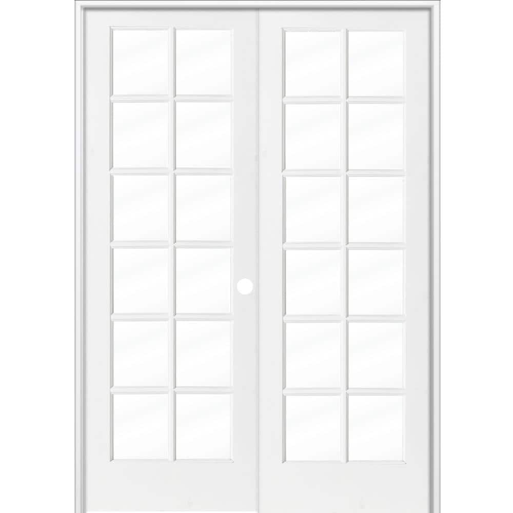 Krosswood Doors 64 in. x 96 in. Craftsman Shaker 12-Lite Left Handed ...