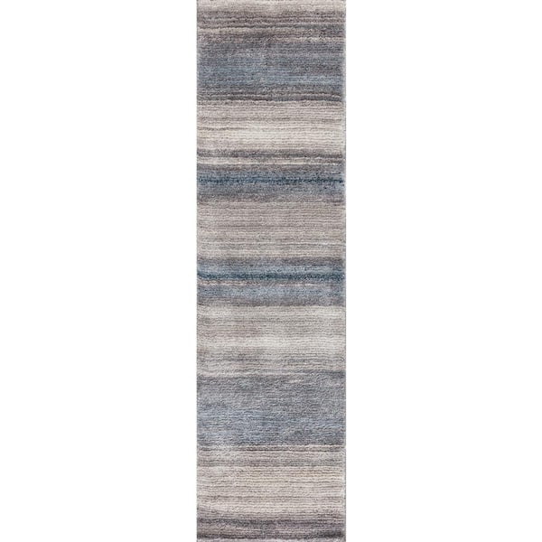 Concord Global Trading Moderno Blue Ombre 2 ft. x 7 ft. Contemporary ...