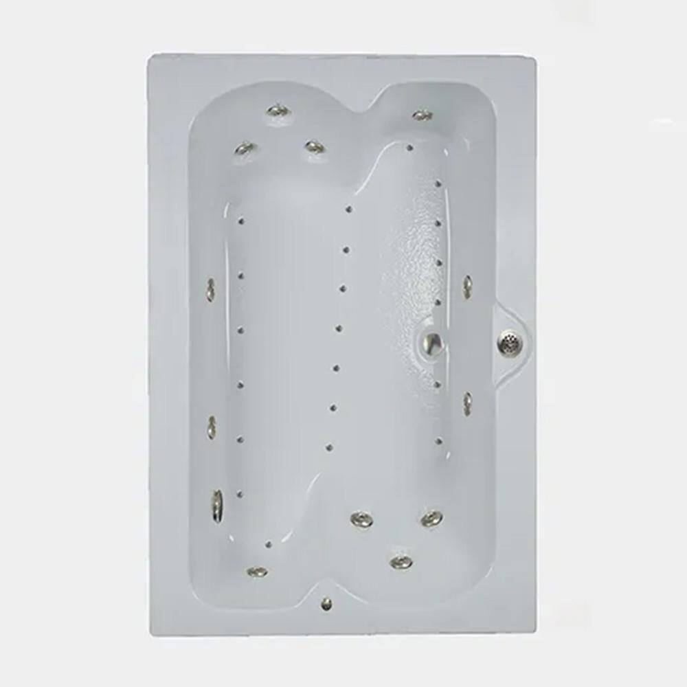 Comfortflo 60 in. x 48 in. Rectangular Combination Bathtub with ...