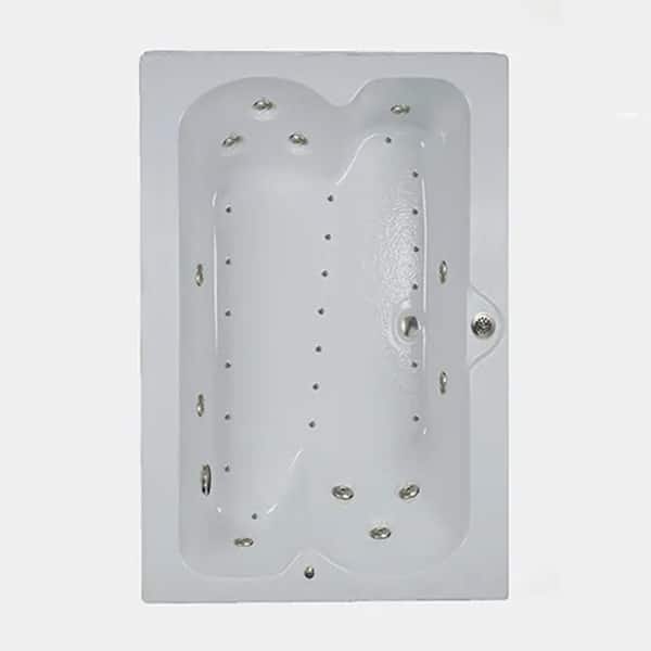 Comfortflo 60 in. x 48 in. Rectangular Combination Bathtub with ...