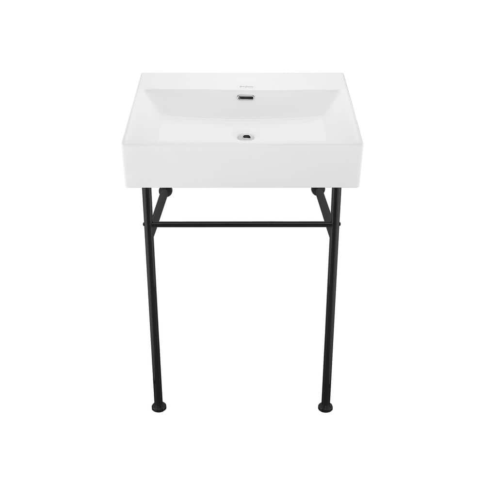 Reviews for Swiss Madison Claire 24 in. Rectangle Zero Hole Ceramic ...