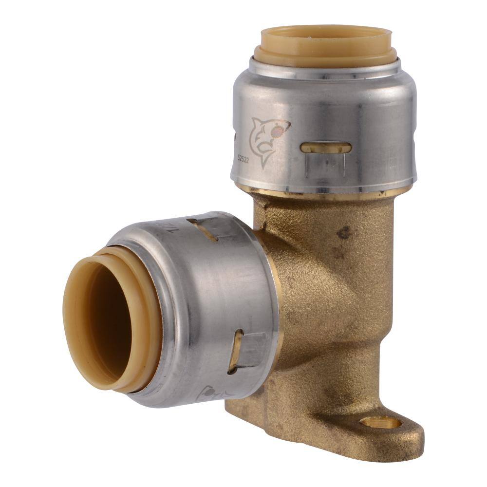 SharkBite Max 1/2 in. Push-to-Connect Brass 90° Drop Ear Elbow Fitting ...