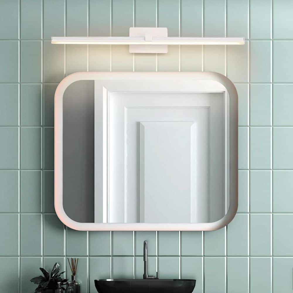 HUOKU NIMBUS 1-Light 23.8 in. W White Integrated LED Vanity Light Bar ...