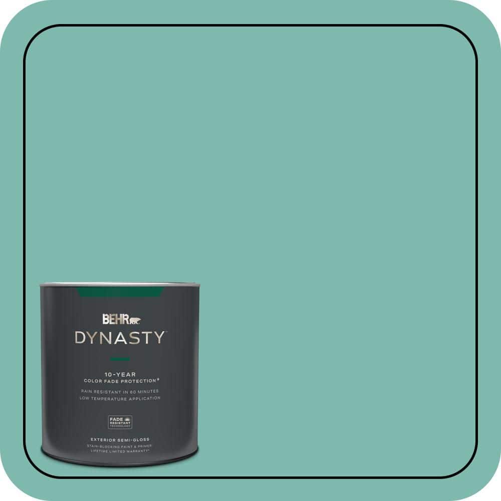 BEHR DYNASTY 1 qt. #490D-5 Winter Surf Semi-Gloss Enamel Exterior Stain ...