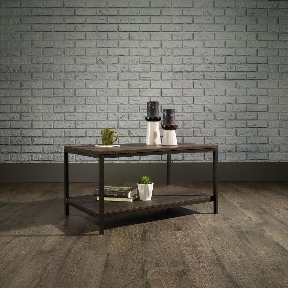 SAUDER North Avenue 31 in. Smoked Oak Finish Rectangle Engineered Wood ...