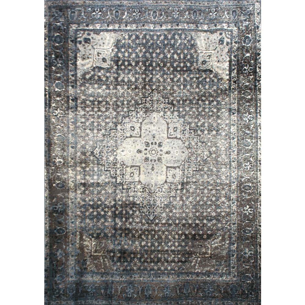 nuLOOM Kellum Faded Vintage Slate 6 ft. x 9 ft. Area Rug OWTC02A-51109 ...
