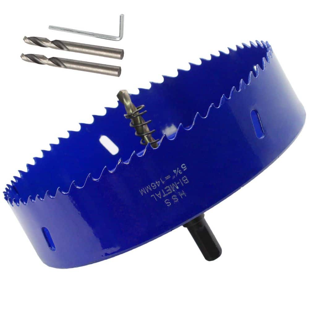 MYWISH 146mm/5 3/4 in. Hole Saw, 1 1/4 in. Cutting Depth HSS Bi-Metal Hole Cutter SF-MYTHS0006 ...