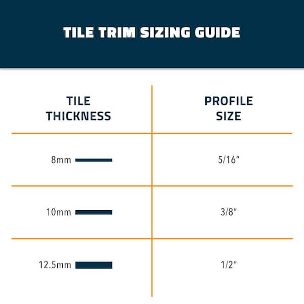 TrimMaster White 5/16 in. x 98 1/2 in. PVC L-Shaped Tile Edging Trim ...