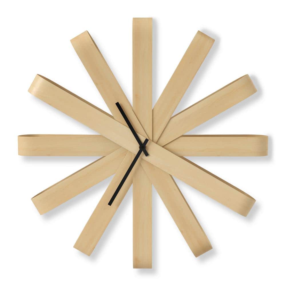 Umbra RIBBONWOOD WALL CLOCK 20.25IN NATURAL 118071-390 - The Home Depot